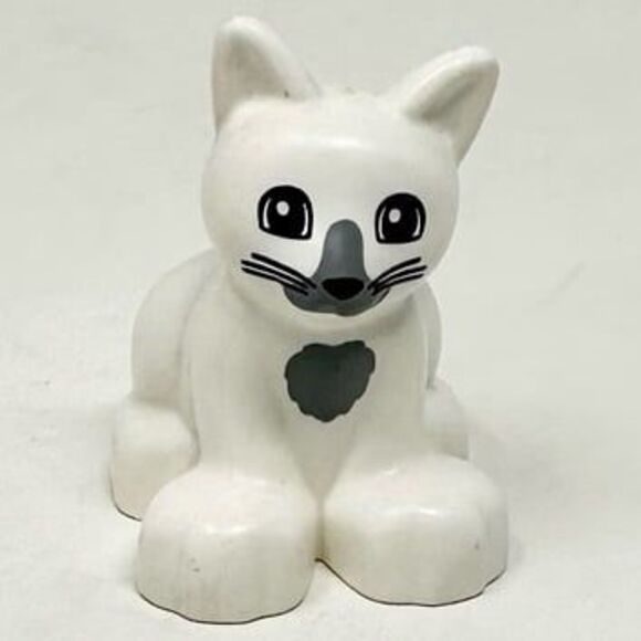 Lego | Toys | Lego Duplo White Gray Barn Cat Kitten Kitty Feline Pet ...